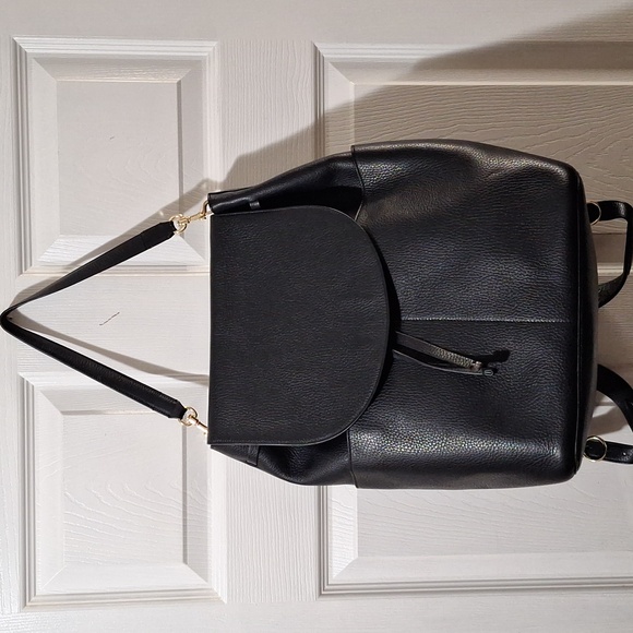 Cuyana | Bags | Cuyana Leather Backpack Black Pebbled Leather | Poshmark